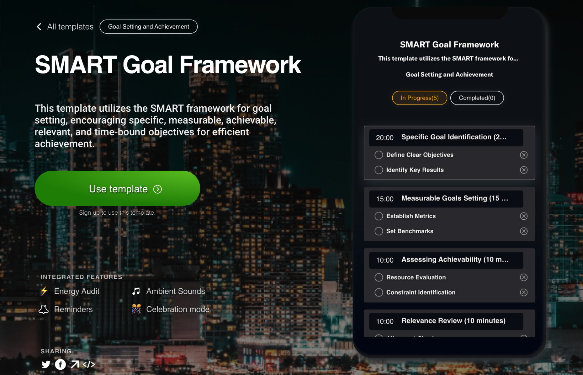 Smart Goal Framework Focusbox