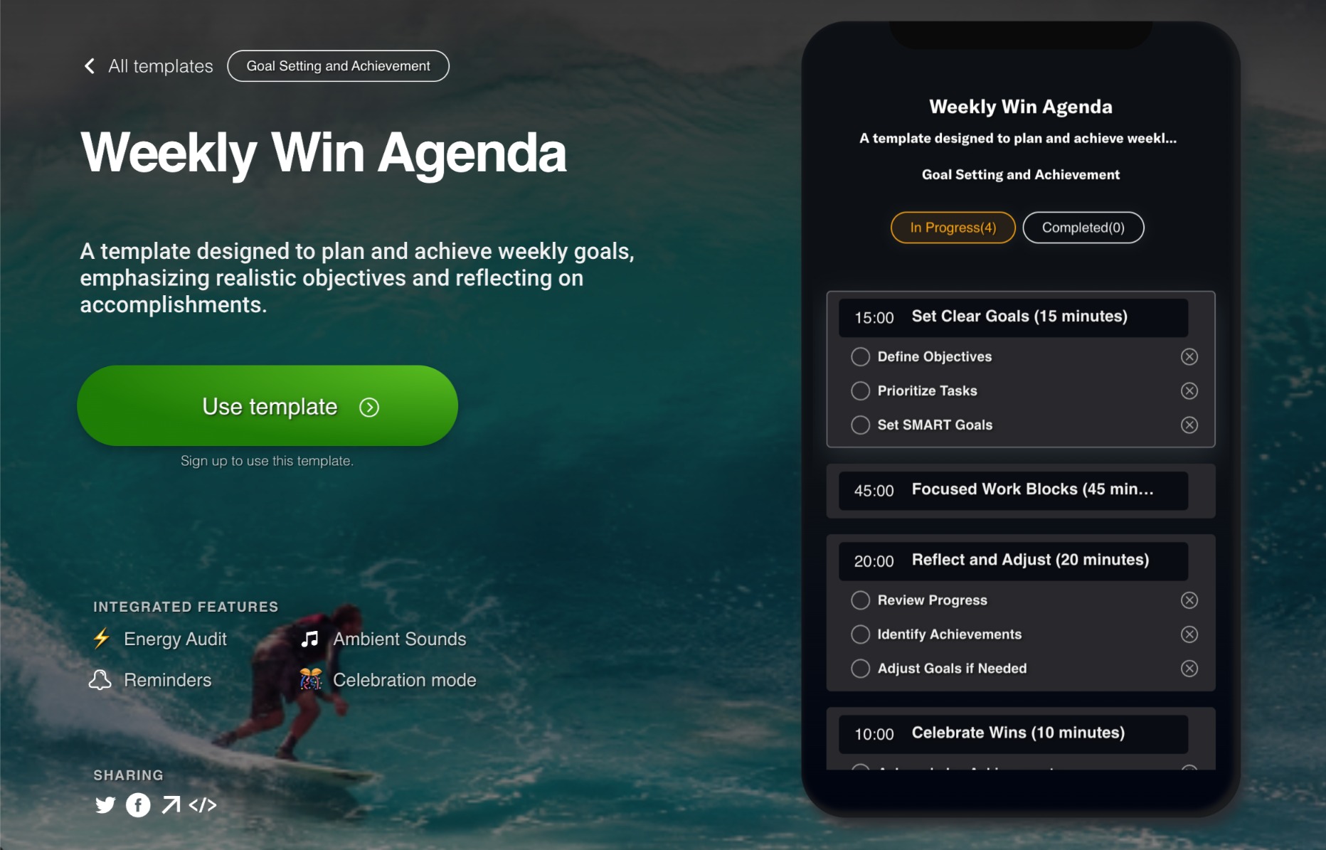 Weekly Win Agenda | FocusBox